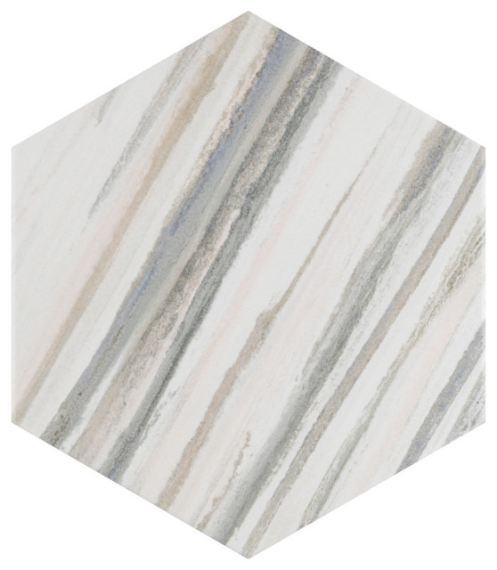 Flow Hex Porcelain Floor and Wall Tile Sample - Contemporary - Wall And ...