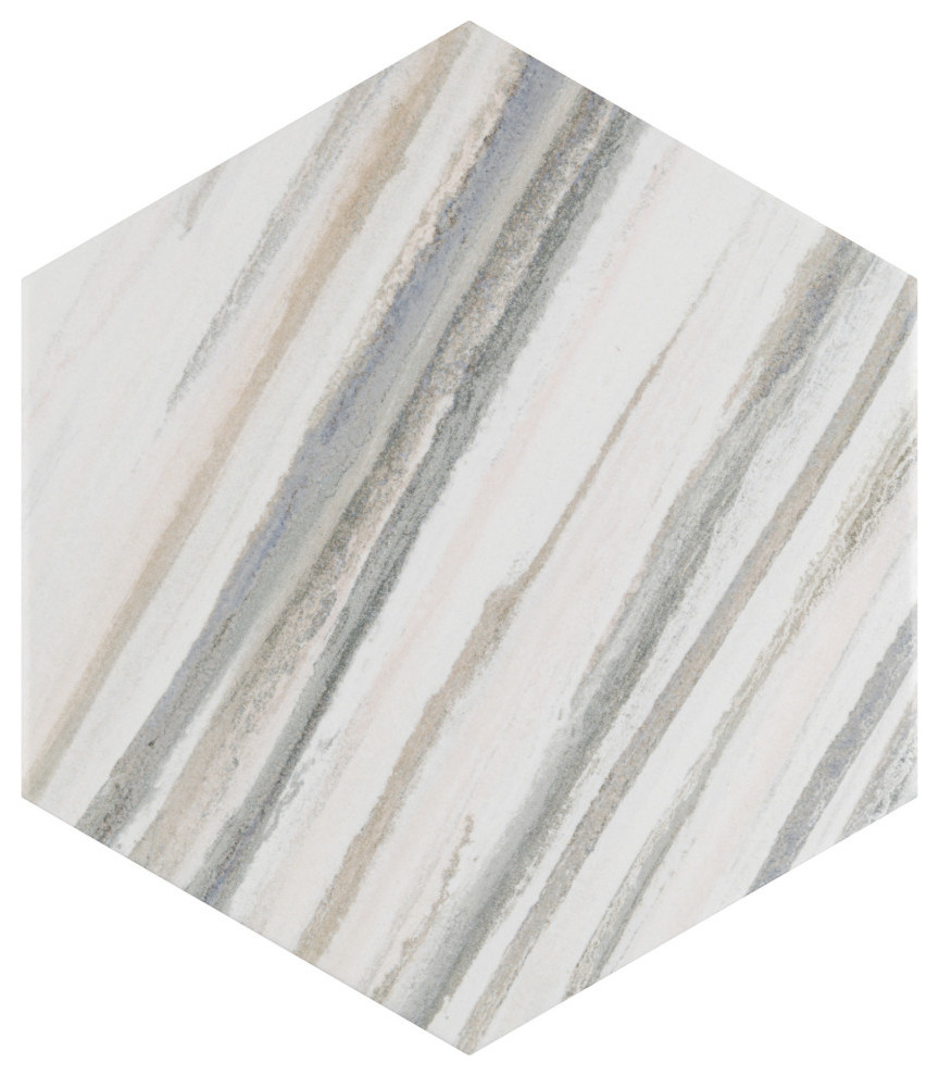 Flow Hex Porcelain Floor and Wall Tile Sample - Contemporary - Wall And ...