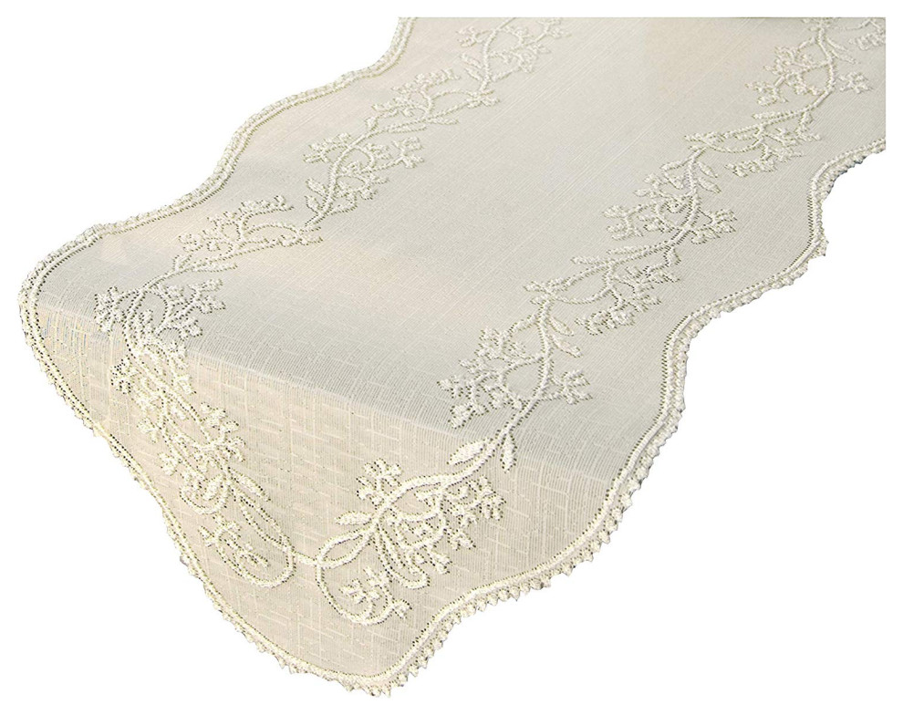 Heritage Lace Sheer Divine 14x32 Runner, 14" x 32" - Traditional ...