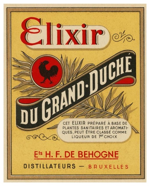 "Elixir du Grand - Duche" Digital Paper Print by Vintage Booze Labels ...