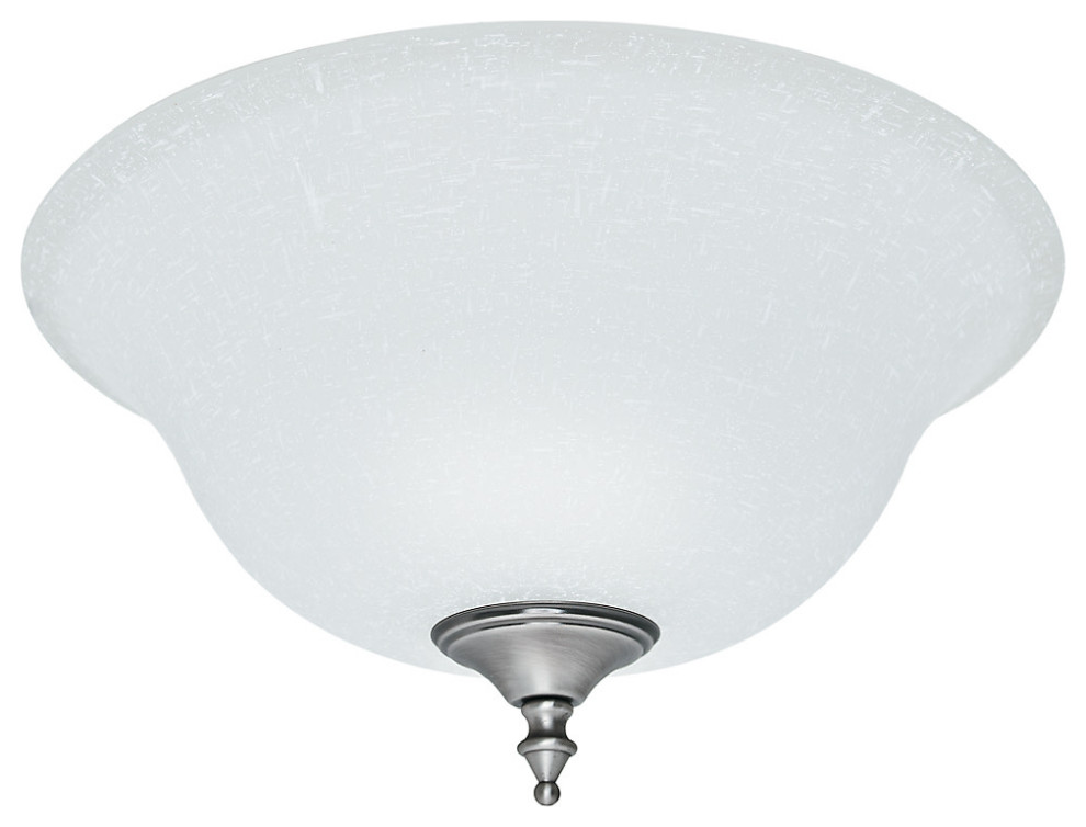 Hunter 99162 White Linen Glass Bowl for Hunter Fitter Light Kits ...