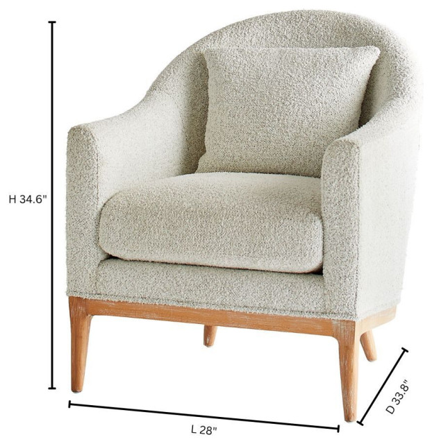 Kendra Chair, White - Midcentury - Armchairs And Accent Chairs - by ...