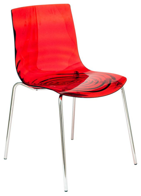 Leisuremod Astor Water Ripple Design Dining Chair Ac20Tr - Midcentury ...