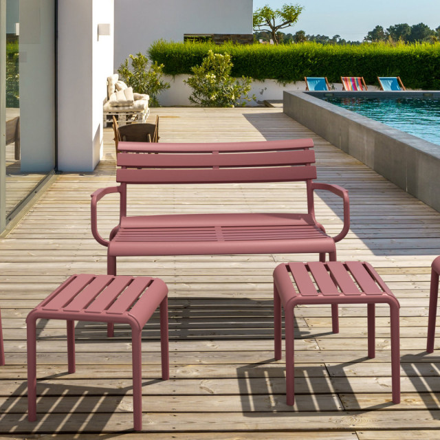Paris Outdoor Bench - Contemporary - Outdoor Benches - by Compamia | Houzz