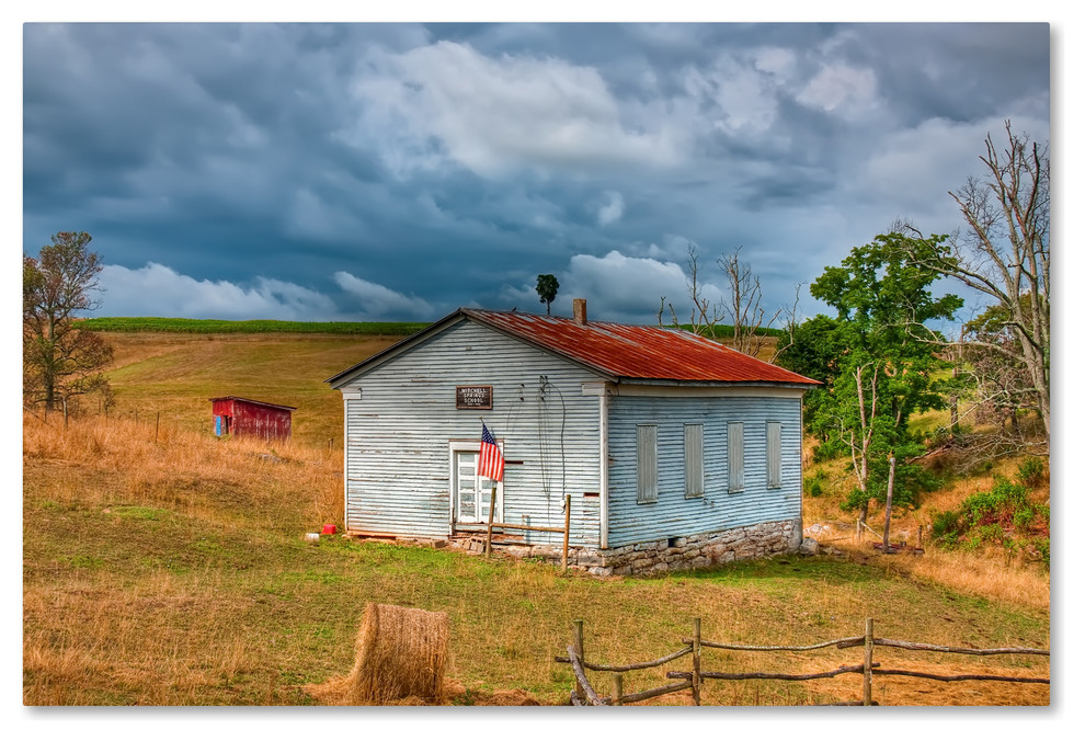 Bob Rouse 'Mitchell Springs School' Canvas Art, 30"x47" - Farmhouse ...