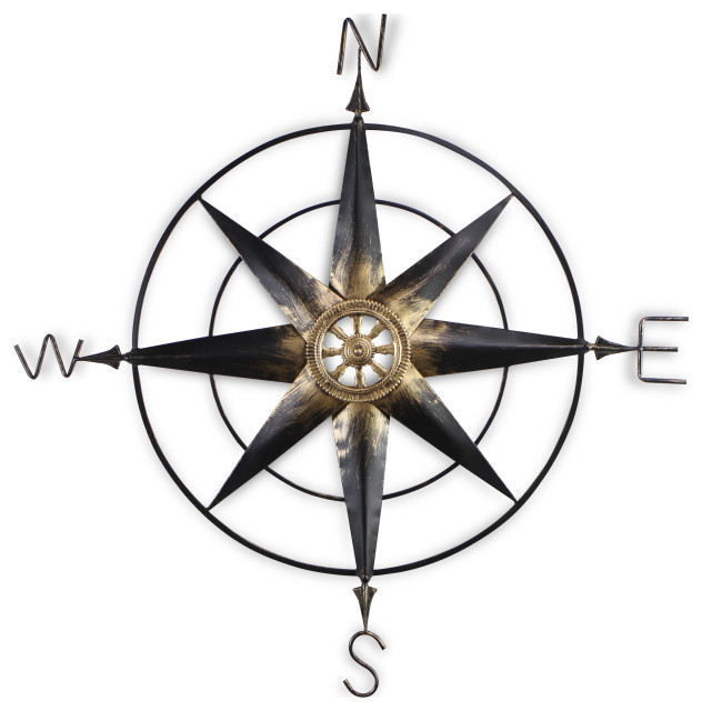 Elegant Wall Compass for Isola - Beach Style - Metal Wall Art - by ...