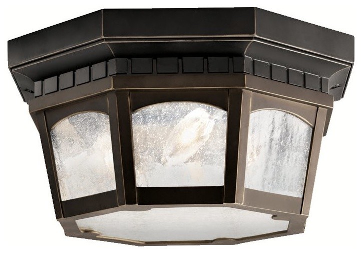 Courtyard Outdoor Ceiling 3-Light - Transitional - Outdoor Flush-mount ...