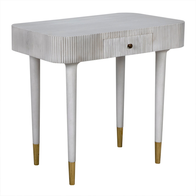 Celine Wood Rectangle Side Table - Midcentury - Side Tables And End ...