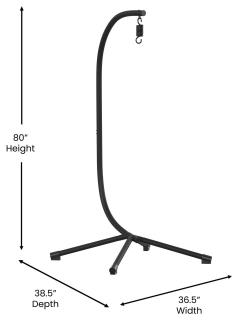 Black Hanging Chair Stand - Transitional - Hammock Stands And ...