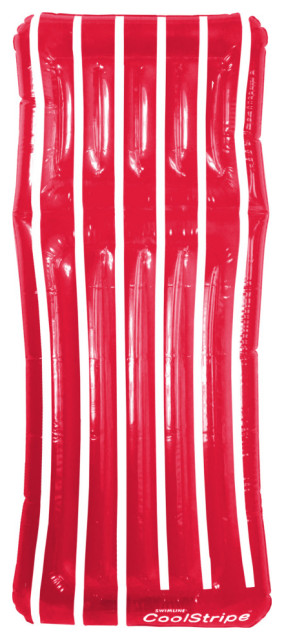 72" Inflatable Red & White Transparent Cool Stripe Swimming Pool ...