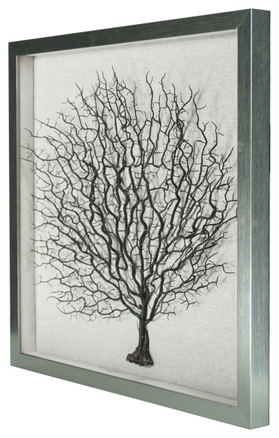 Silver Tree Roots Shadow Box Wall Décor - Contemporary - Wall Accents ...