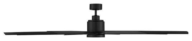 Bluffton 72" LED Ceiling Fan, Matte Black - Transitional - Ceiling Fans ...