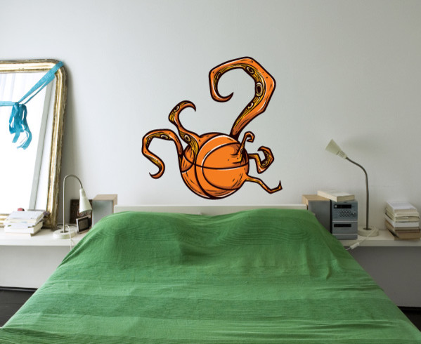 Basketball Vinyl Wall Decal BasketballUScolor005, 36 in. - Contemporary ...