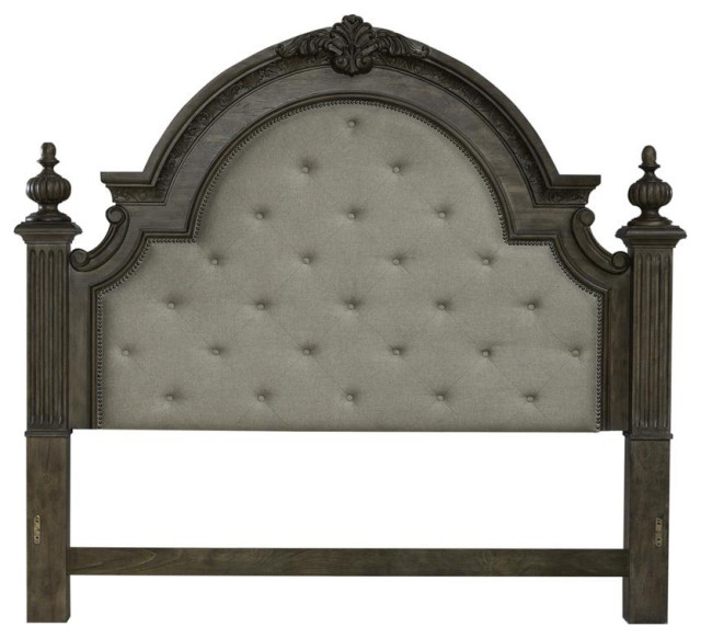 King Uph Poster Headboard Traditional Brown - Victorian - Headboards ...