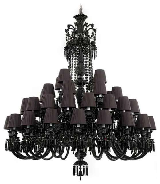 48 Lights Baccarat Design Crystal Lighting with Lampshades ...