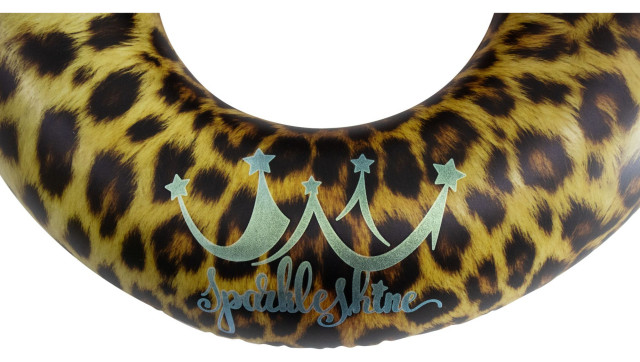 35" Inflatable Leopard Print Swimming Pool Inner Tube - Modern - Pool ...