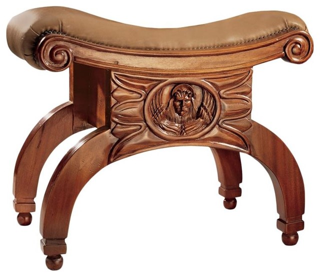 Venetian Leather Taboret - Traditional - Vanity Stools And Benches - by ...