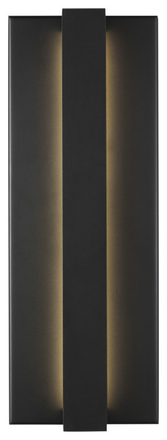 Windfall 1-Light 16.20"H LED Outdoor Wall Mount in Black, 3.900 ...