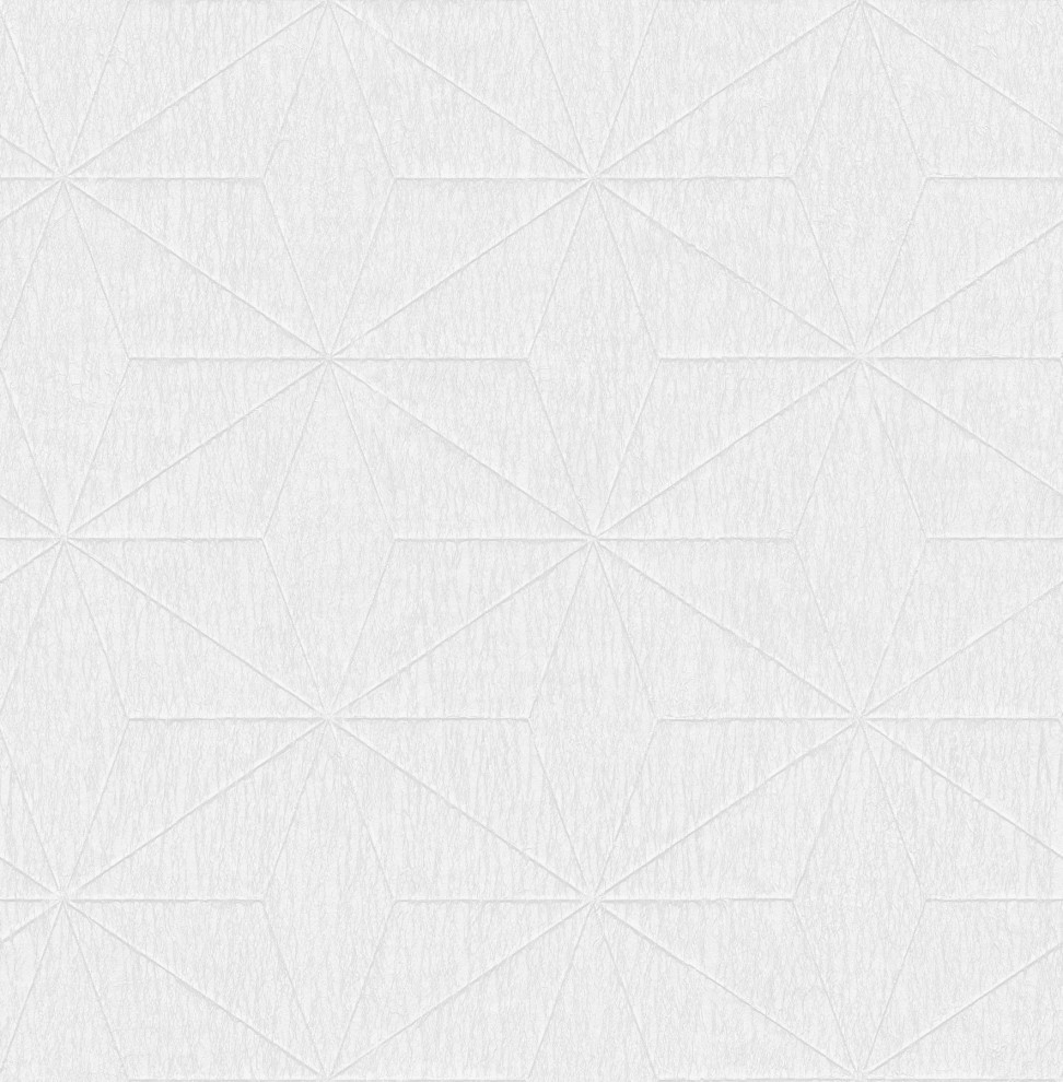 Bernice White Geometric Wallpaper Sample - Contemporary - Wallpaper ...