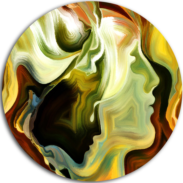 Metaphorical Inner Self, Abstract Disc Metal Artwork, Disc of 11 inch ...