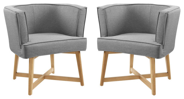 Accent Chair, Set of 2, Fabric, Wood, Navy Blue, Modern, Lounge ...