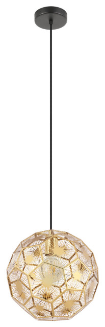 Skoura 1-Light Pendant, Structured Black - Contemporary - Pendant ...