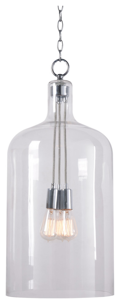 Kenroy 93213CH 3-Light Pendant, Capri - Transitional - Pendant Lighting ...