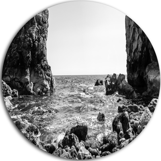 Bottom Cliffs In Dorset England, Seascape Round Wall Art, Disc of 11 ...