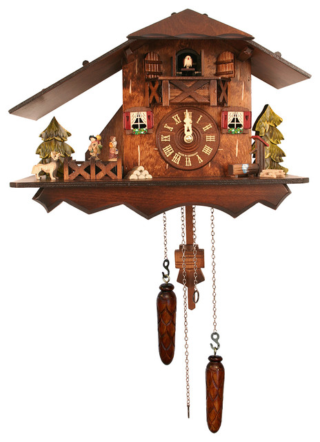 Engstler Battery-Operated Cuckoo Clock- Full Size - Rustic - Cuckoo ...