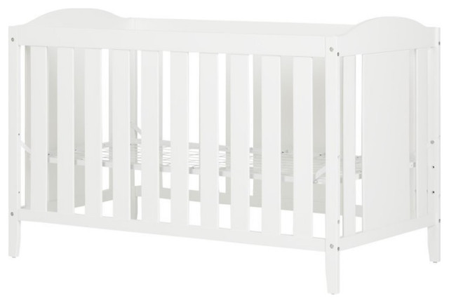 South Shore Angel Crib and Toddlers Bed in Pure White - Transitional ...