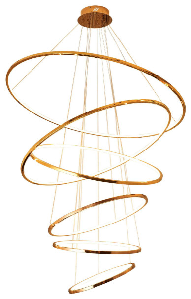 Akari Swirl Rings LED Chandelier Pendant Light - Modern - Chandeliers ...