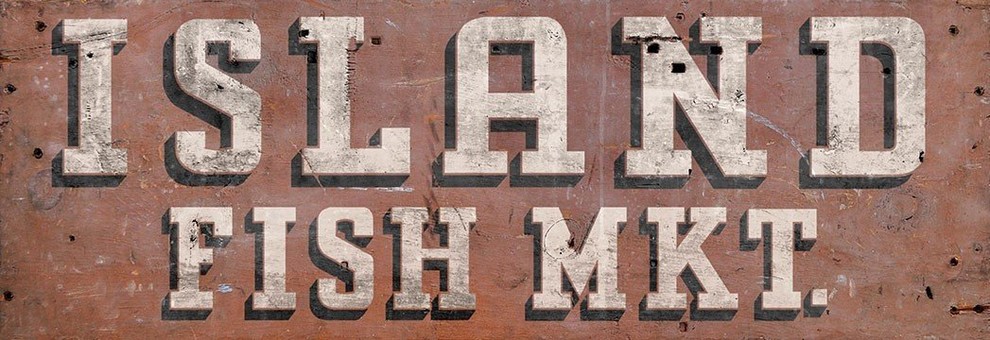 Vintage Fish Market Sign - Beach Style - Prints And Posters - by My ...