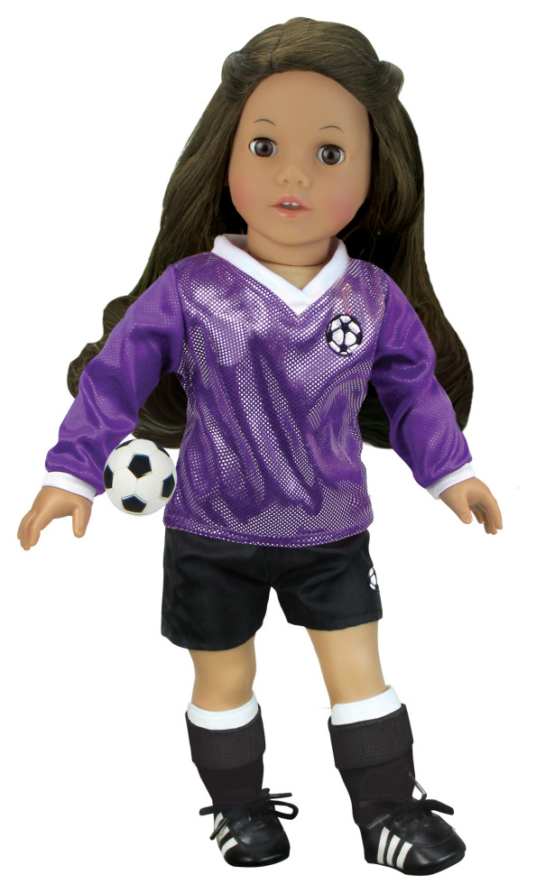 18" Dolls Soccer Outfit 6-Piece Set with Ball - Kids Toys And Games ...
