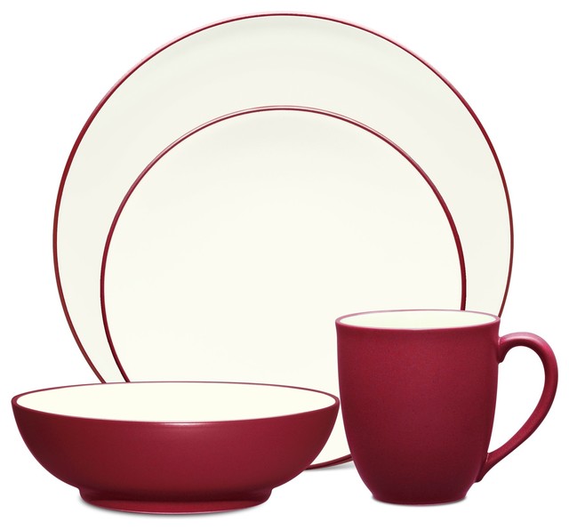 Noritake Colorwave Raspberry Coupe 32Pc Dinnerware Set, Service for 8 ...