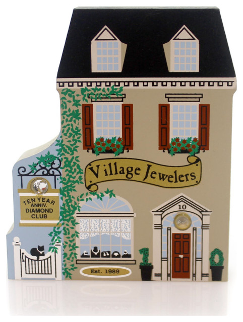 Cats Meow Village VILLAGE JEWELERS Wood Club 10Th Anniversary Piece ...