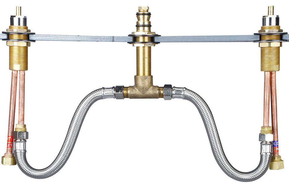 Two Handle Roman Tub Valve Set - Transitional - Tub And Shower Parts ...