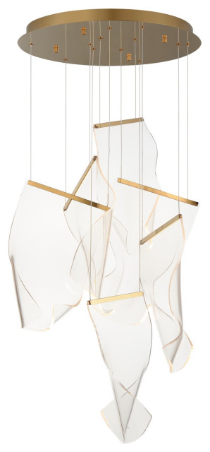 Rinkle LED Pendant in French Gold - Contemporary - Pendant Lighting ...