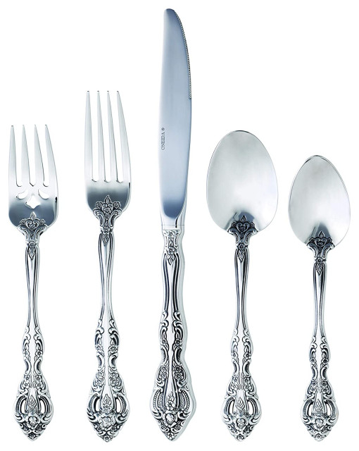 Oneida Michelangelo 45Pc Flatware Set, Service for 8 - Contemporary ...