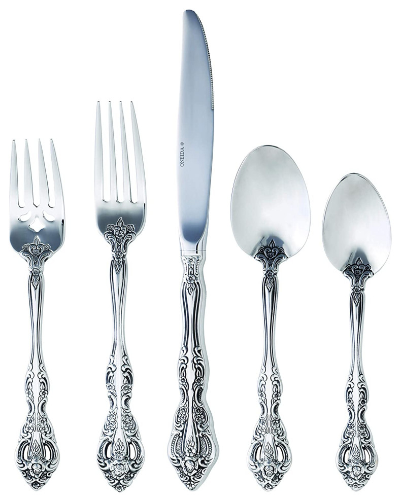 Oneida Michelangelo 45Pc Flatware Set, Service for 8 - Contemporary ...
