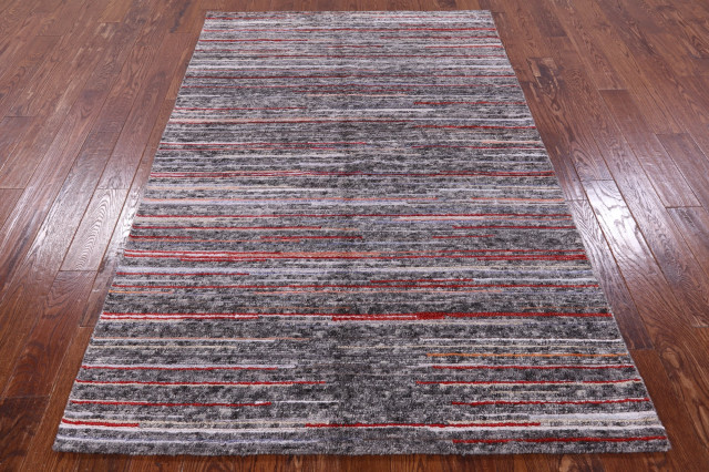 Hand Knotted Persian Gabbeh Wool Rug 5' 0" X 8' 0" Q10547, 5' 0" X 8' 0 ...