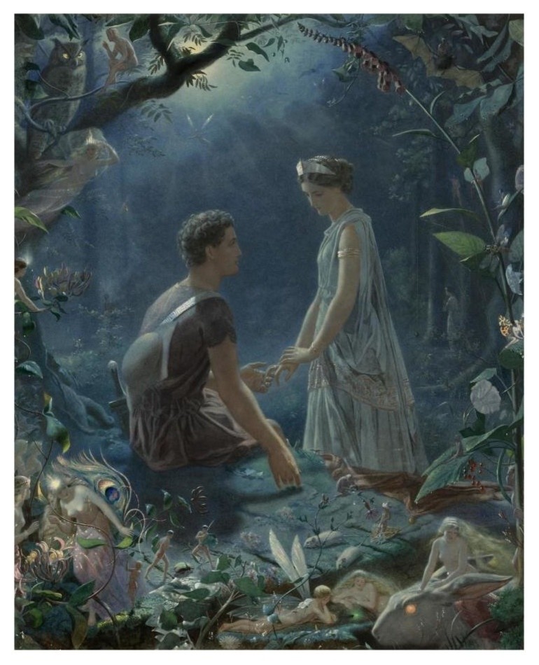 "A Midsummer Night's Dream - Hermia and Lysander" Print by John Simmons ...