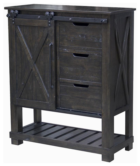 A-America Furniture Sun Valley Barn Door Chest, Charcoal SUVCL5640 ...