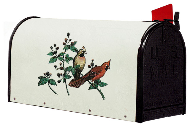 Bacova Fiberglass Wrapped Mailbox, Cardinalpair - Contemporary ...