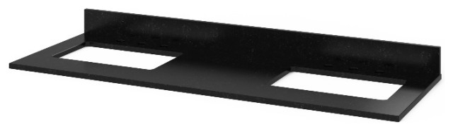 Jeffrey Alexander Addington Modern White 60" Double Sink Vanity ...