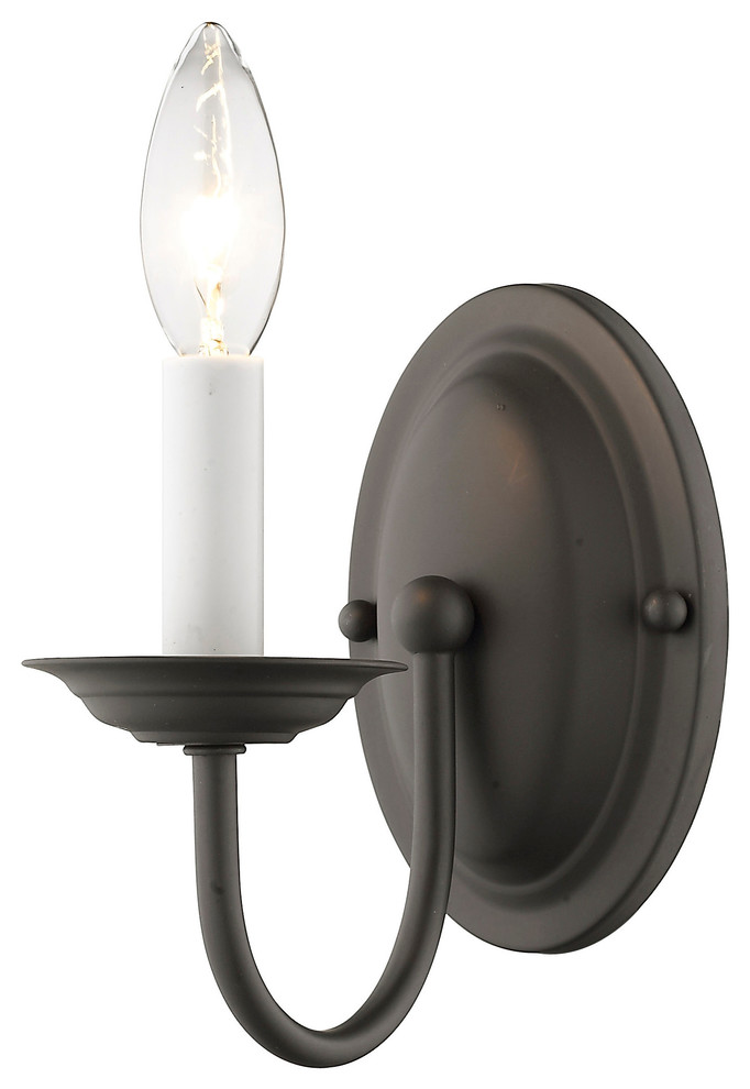 Home Basics Wall Sconce, Antique Brass - Transitional - Wall Sconces ...