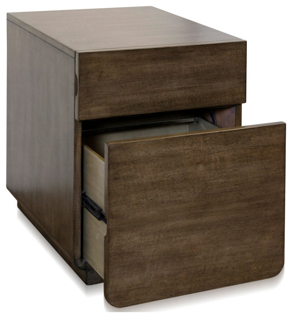 Masters Office Storage, Dark Brown - Transitional - Office Carts And ...