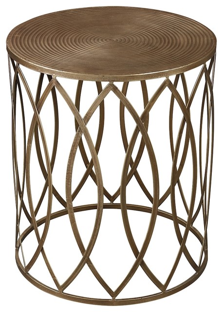Accent Table, Gold Leaf - Contemporary - Side Tables And End Tables ...