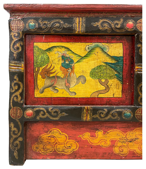 Consigned Antique Tibetan Altar Prayer Table, Side Table, Coffee Table ...