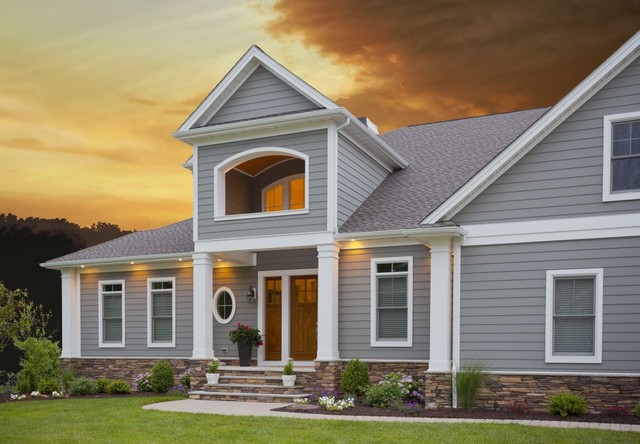 Modern Coastal Home with Clapboard Siding - Traditional - Exterior ...