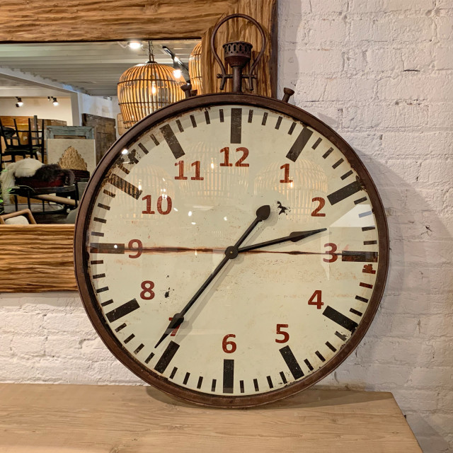 Vintage Style Stopwatch Clock - Farmhouse - Wall Clocks - by Design Mix ...